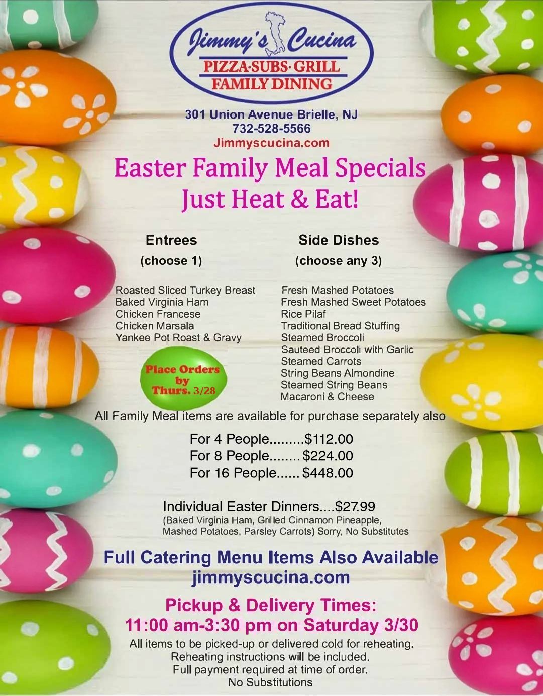 Pizza | Subs | Grilled Specialties | Italian Restaurant | Brielle ...